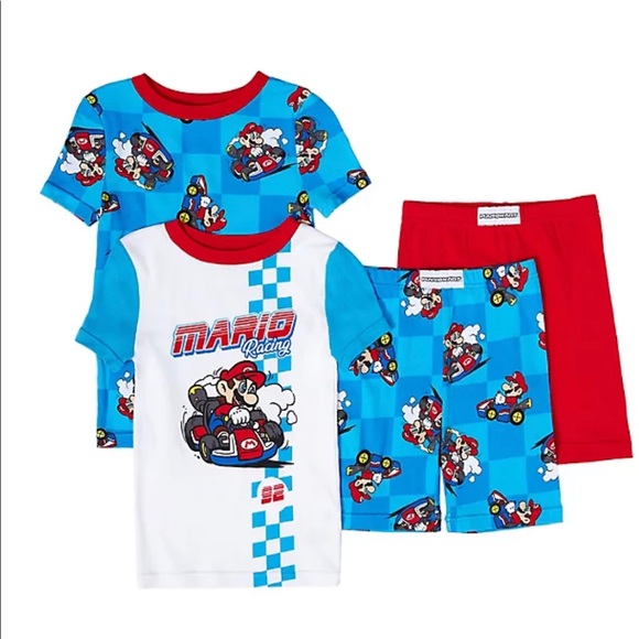 Nintendo | Pajamas | Nwt 2 6 1 Boy Girl Super Mario Racing Kart Pajamas ...
